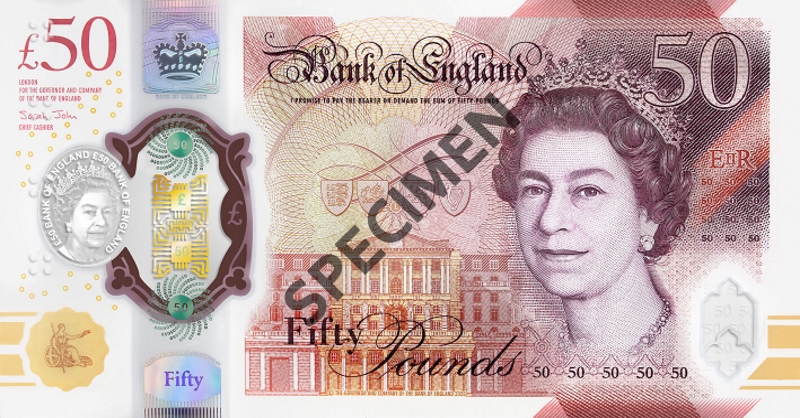 New £50 Polymer Note to be issued on 23rd June 2021 - OCS Cash Management